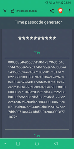 TimePasscode - online password time locker mobile app