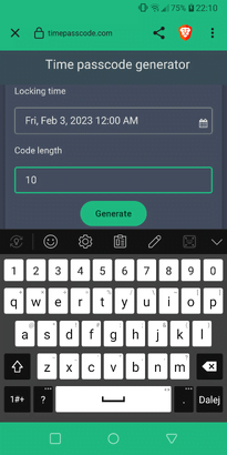 TimePasscode - online password time locker mobile app